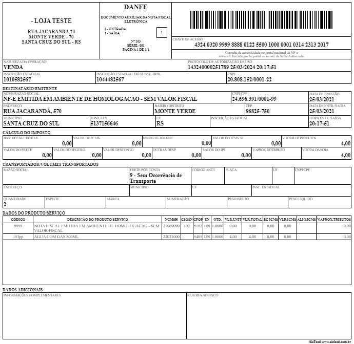 Nota Fiscal, Cupom Fiscal
